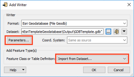 How to use an Esri Template Geodatabase – FME Support Center
