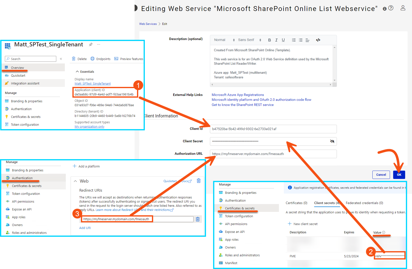 How To Create A Sharepoint Single Tenant Web Connection For Fme Flow 4861