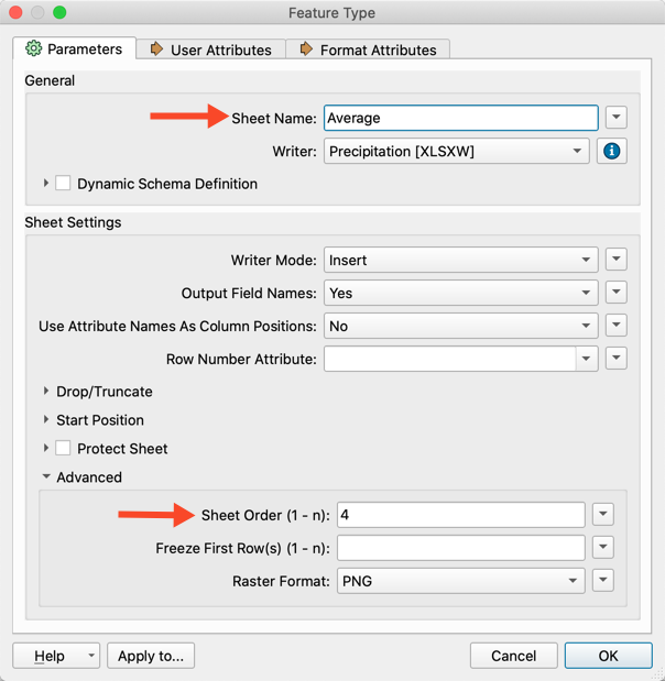 Excel Writer Parameters | Converting Excel to Excel – FME Support Center