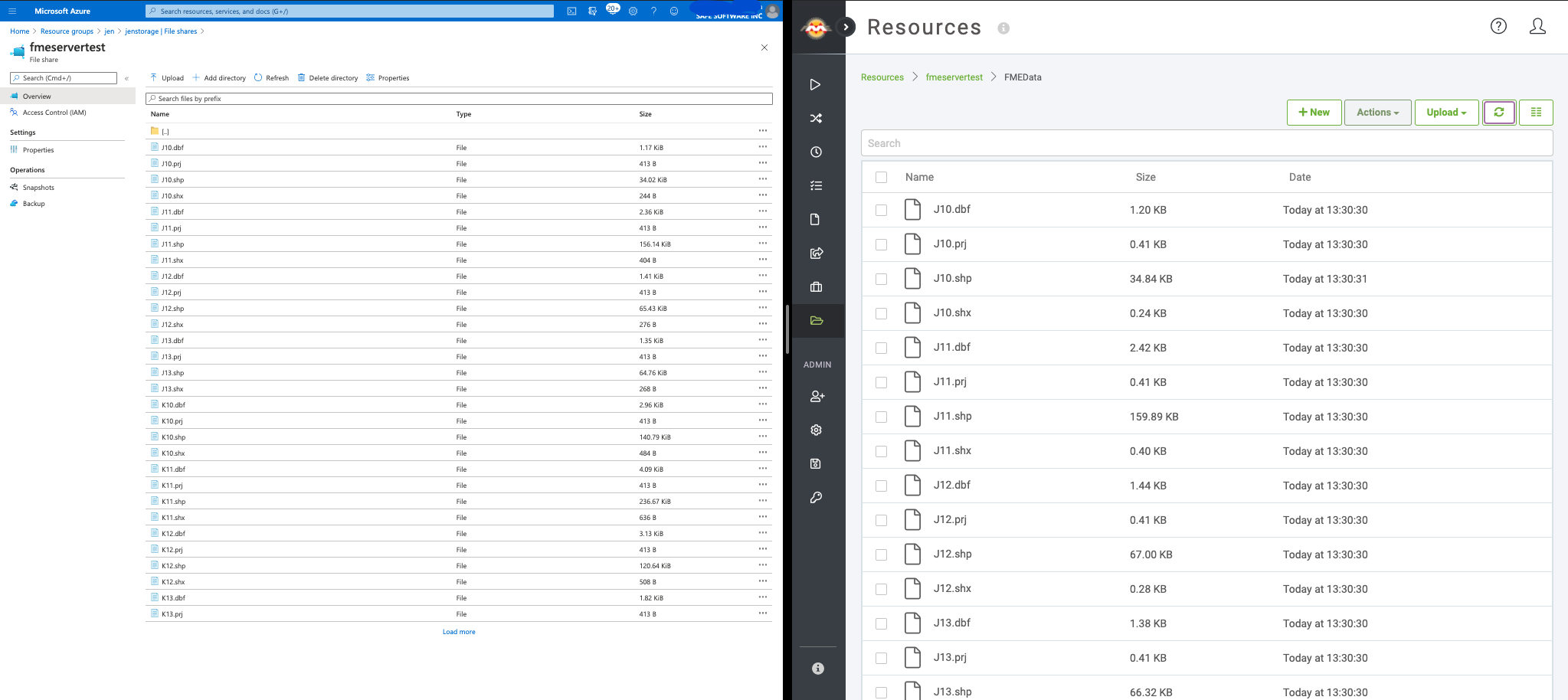 Connecting FME Server to Azure File Share – FME Support Center