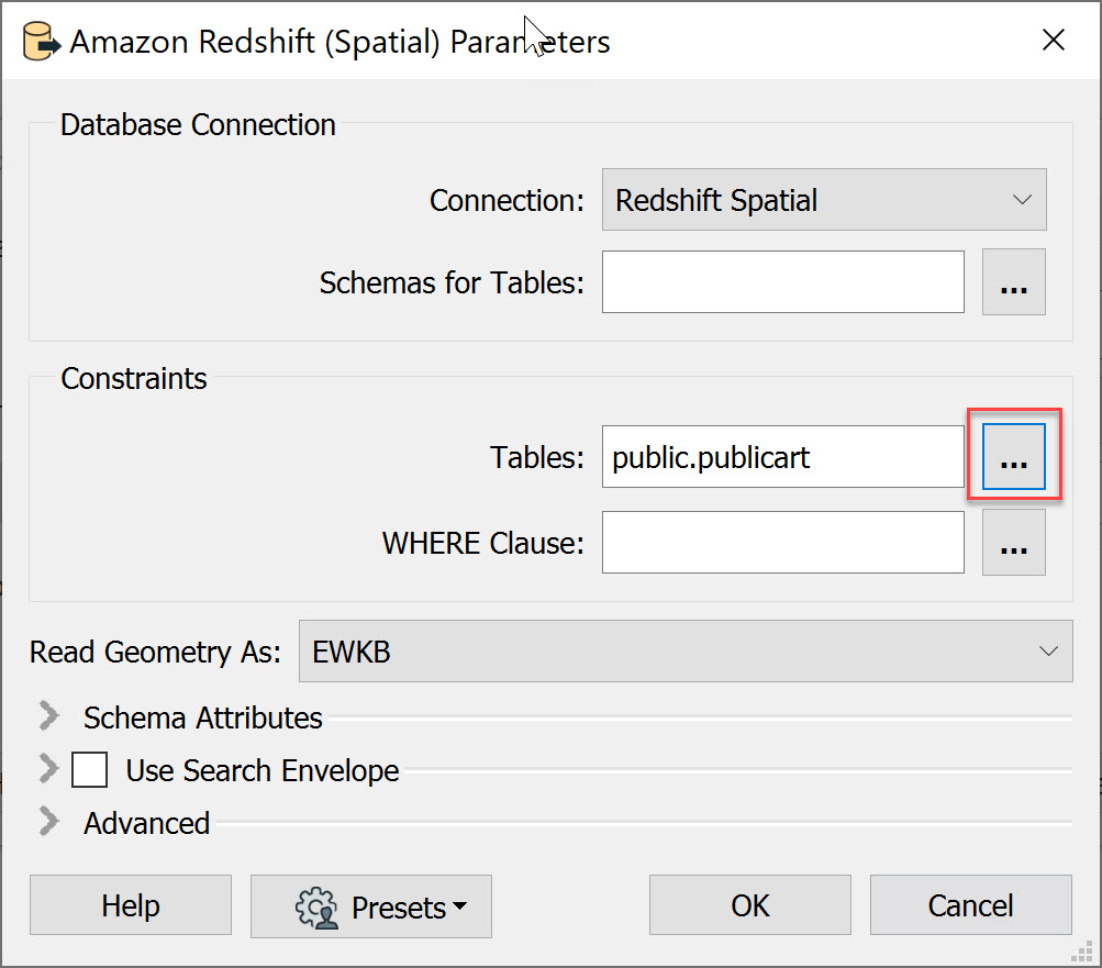 Reading and Writing Amazon Redshift Spatial Databases – FME Support Center