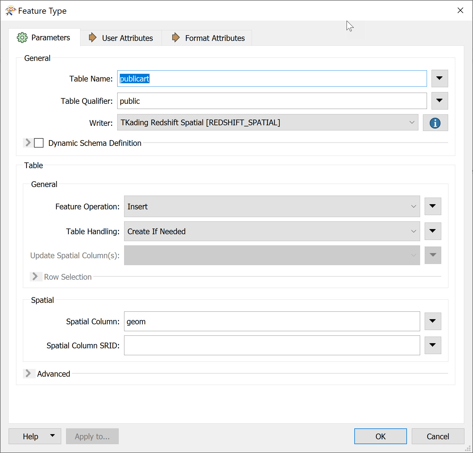 Reading and Writing Amazon Redshift Spatial Databases – FME Support Center