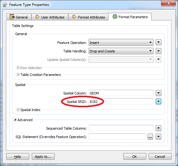Oracle Coordinate System Support – FME Support Center