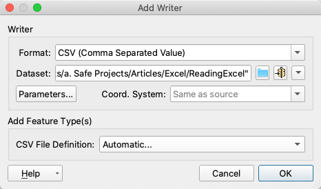 Excel Reader Parameters | Converting Excel to CSV – FME Support Center
