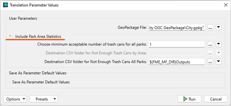 Working With Conditionally Visible Published User Parameters In Fme 6360