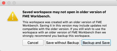 FME Versions and Workspace Compatibility – FME Support Center