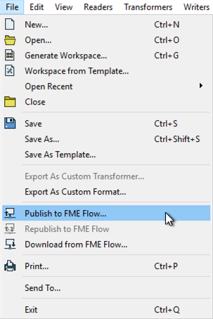 Publish a Workspace to FME Flow and Run It – FME Support Center
