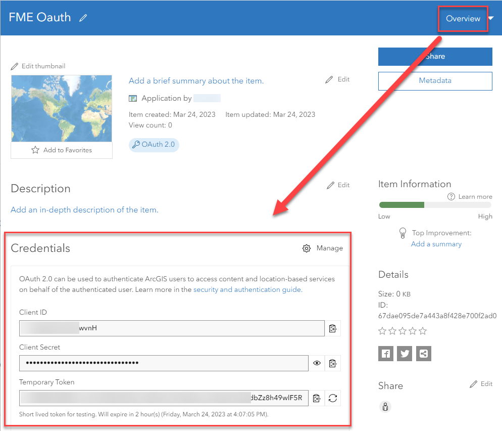 How To Create An Arcgis Online Web Connection Oauth 20 Fme Support 2196