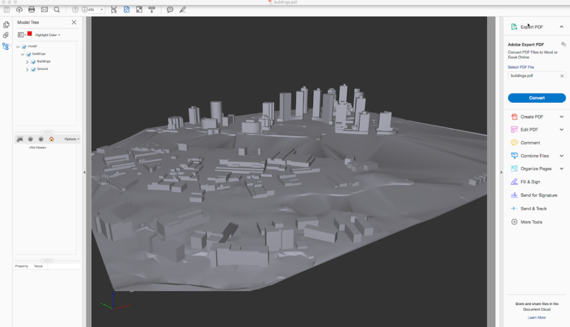 Point Cloud to 3D Terrain Model with Buildings – FME Support Center