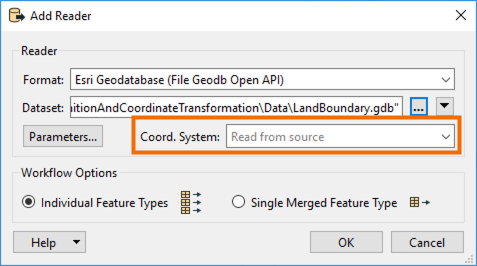 Projection Definition and Coordinate Transformation – FME Support Center