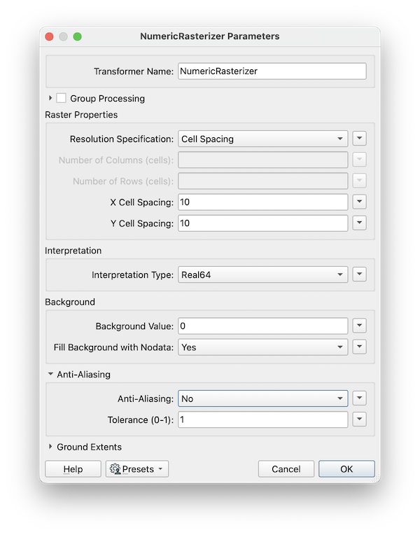 Creating Rasters and DEMs from Point Clouds in FME – FME Support Center