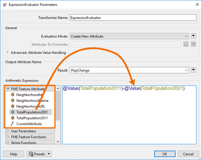 Calculating Values for New Fields – FME Support Center