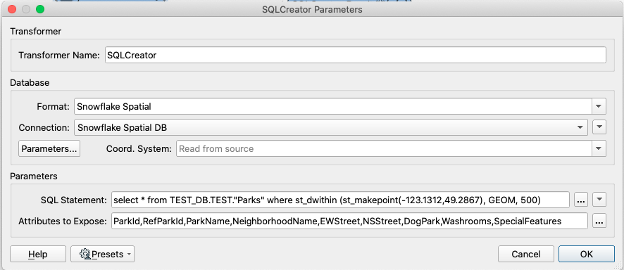 Using Snowflake Spatial in FME for Geospatial Data – FME Support Center