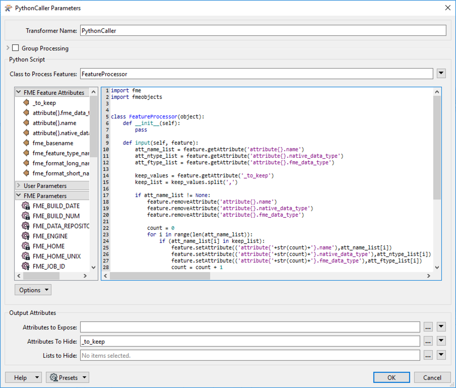 Extracting a Schema Subset for Dynamic Schemas – FME Support Center