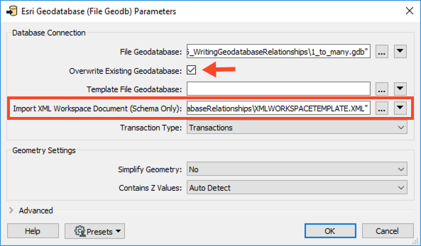 Writing Geodatabase Relationship Classes – FME Support Center
