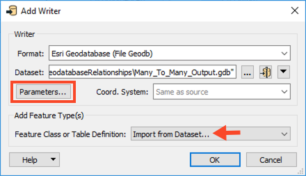 Writing Geodatabase Relationship Classes – FME Support Center