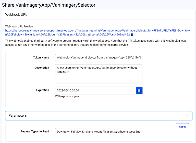 Submitting a Job through an FME Flow Webhook URL – FME Support Center