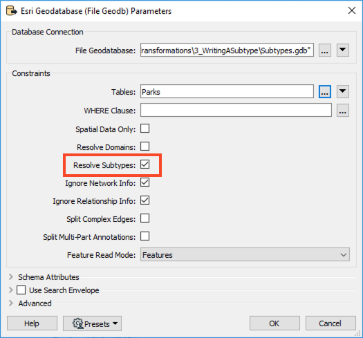 Working with Geodatabase Subtypes: Writing A Subtype – FME Support Center
