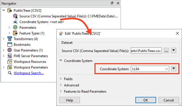 Working with Coordinate Systems in FME – FME Support Center