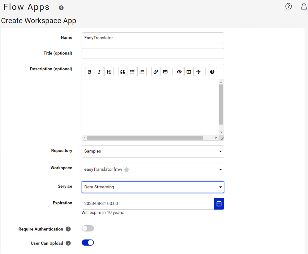FME Flow App Examples – FME Support Center