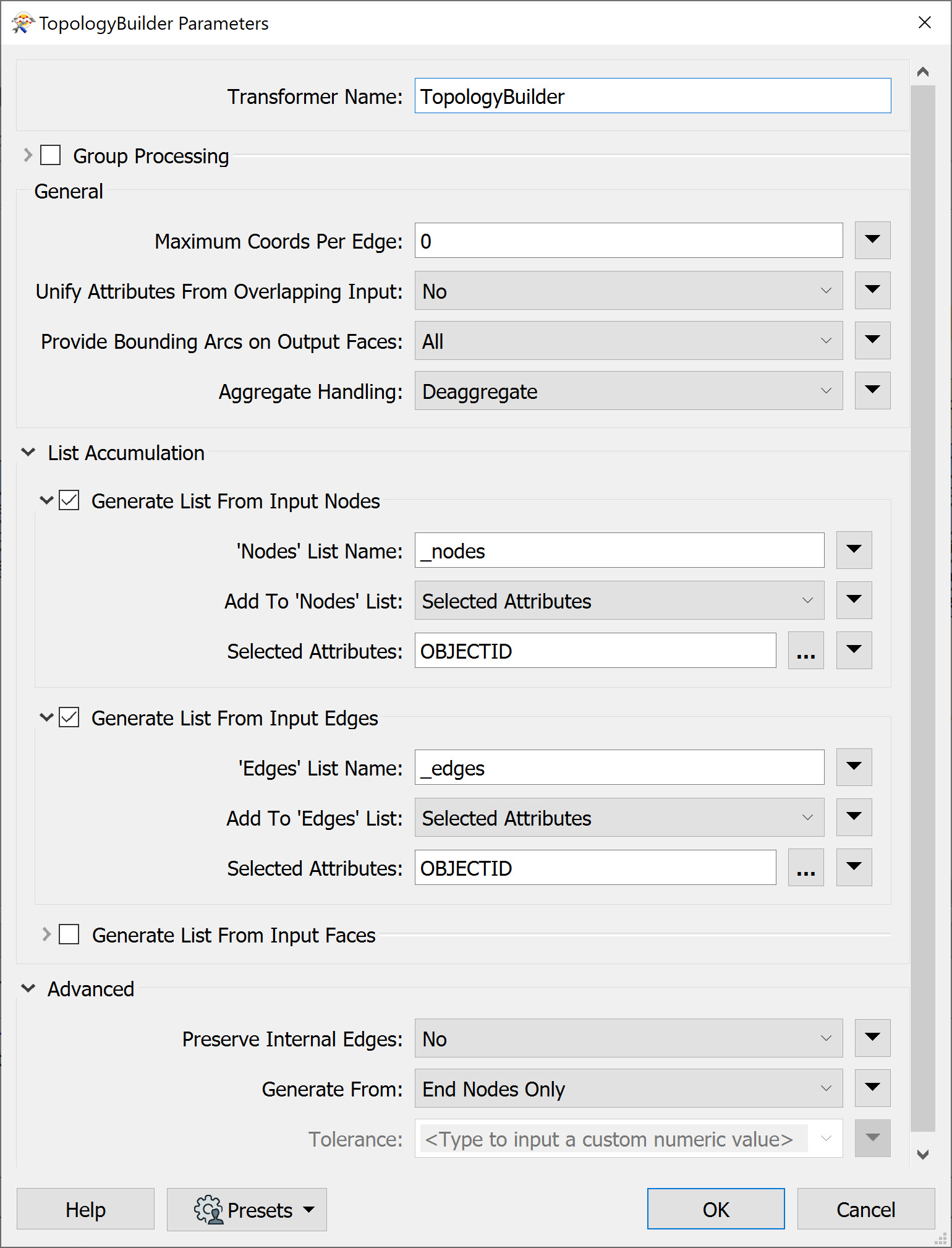 Building A Topological Network From A Road Dataset Using The Topologybuilder Fme Support Center 9123