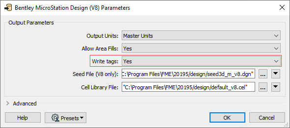 Writing Microstation (DGN) Tags with FME – FME Support Center