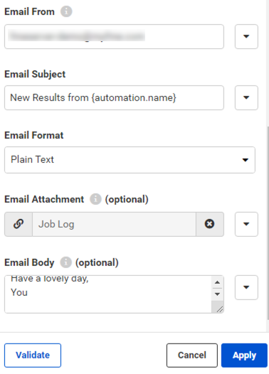 Send Email from Automations – FME Support Center