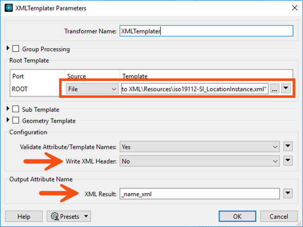 Creating an XML Document in FME with the XMLTemplater Transformer – FME Support Center