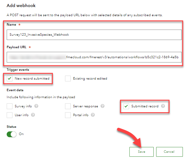 Push Data from ArcGIS Survey123 to an Application in Real-time with Webhooks – FME Support Center