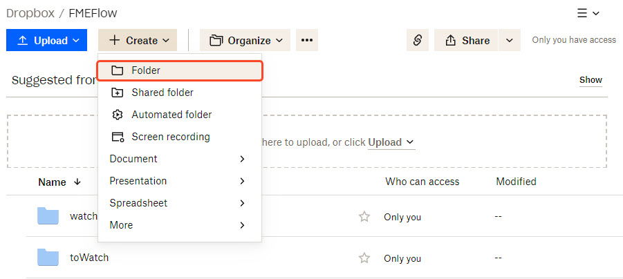 Automating Dropbox Workflows with FME Flow – FME Support Center