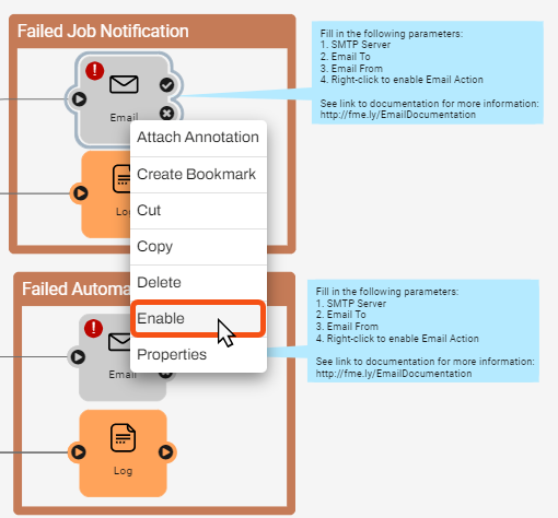 Send Email Notification on Failed or Cancelled Jobs – FME Support Center