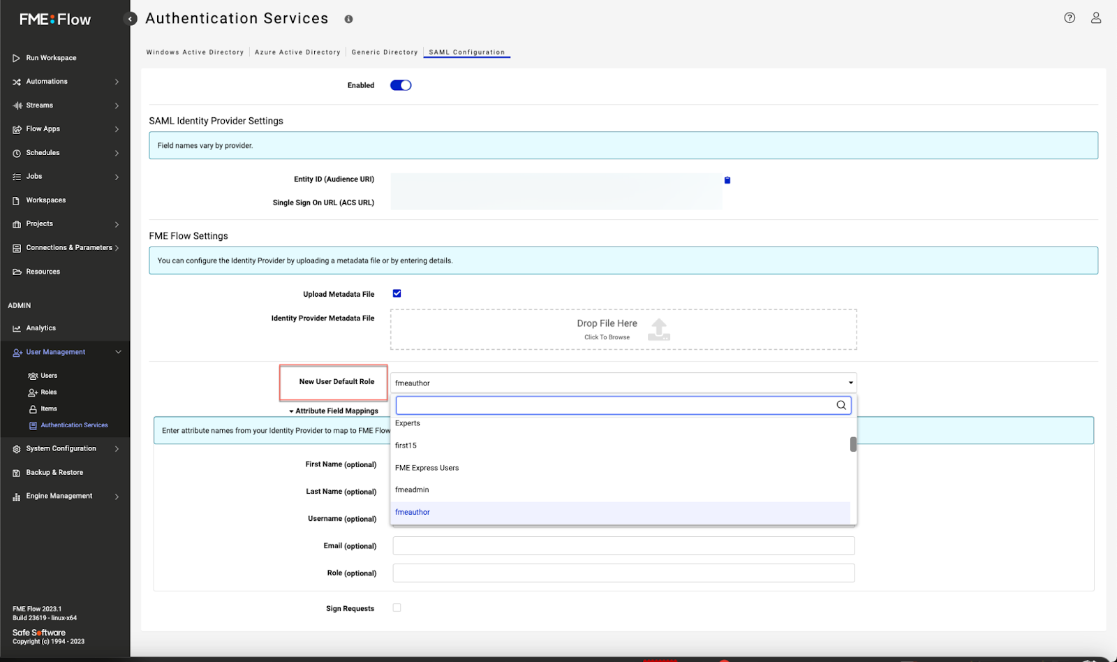 FME Flow Troubleshooting: SAML – FME Support Center