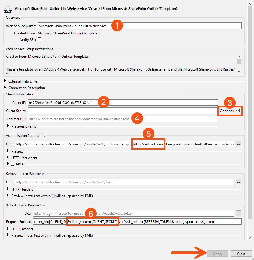 How to Create a SharePoint List Multitenant Web Connection – FME Support Center