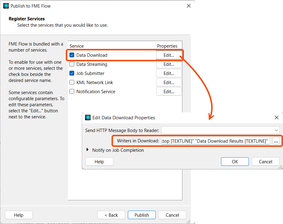 Including Files with the Data Download Results – FME Support Center
