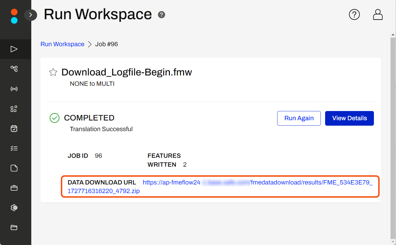 Including Files with the Data Download Results – FME Support Center