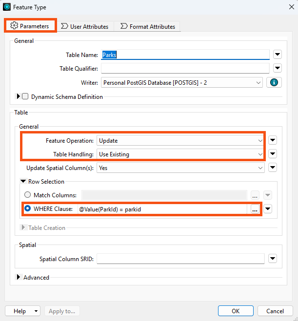 Writing Multiple Geometry Columns to an Existing PostGIS Table – FME ...