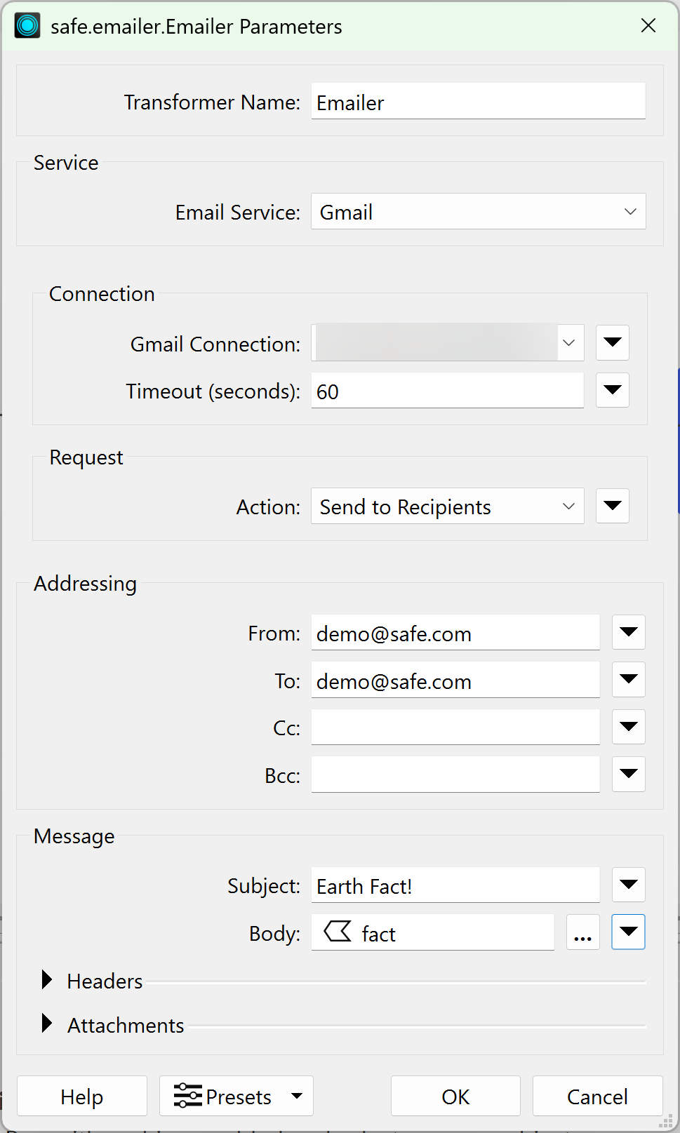 Making a GET Request with HTTPCaller – FME Support Center