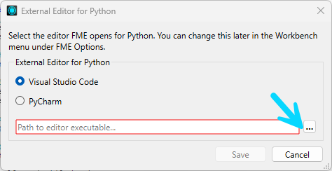 External Editor for Python in FME – FME Support Center