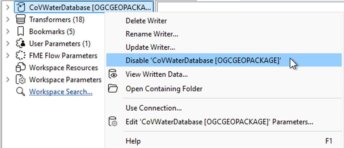 Using the FeatureWriter Transformer with your Database – FME Support Center